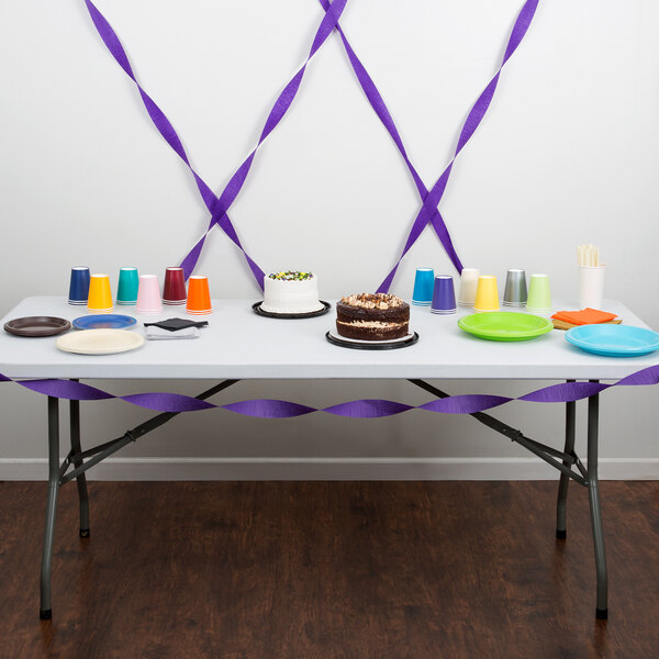 Creative Converting 078130 81' Purple Streamer Paper - 12/Case