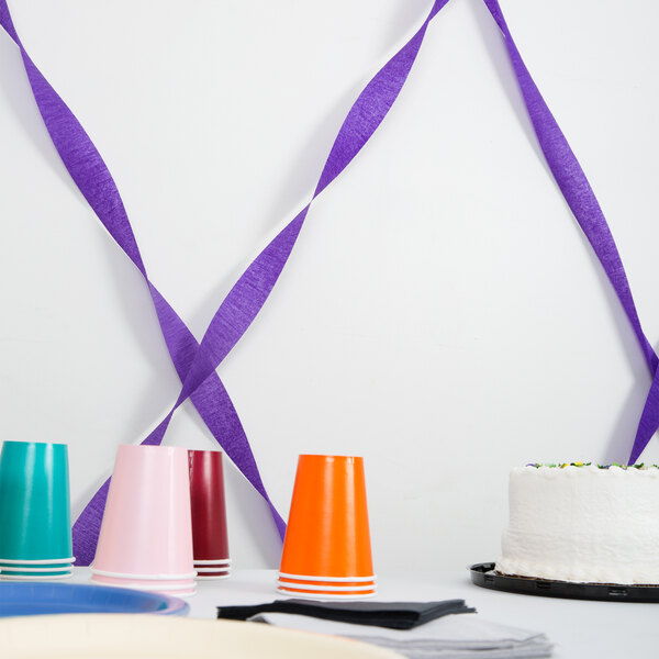 Creative Converting 078130 81' Purple Streamer Paper - 12/Case