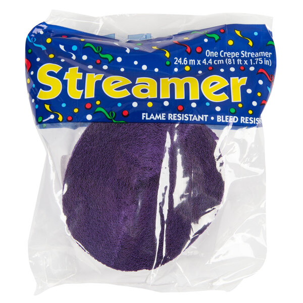 Creative Converting 078130 81' Purple Streamer Paper - 12/Case