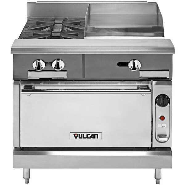 Vulcan V2BG18S-LP V Series Liquid Propane 36" 2 Burner Heavy-Duty ...