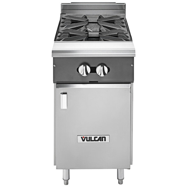 Vulcan V2B18B-LP V Series Liquid Propane 2 Burner 18" Heavy-Duty Range ...