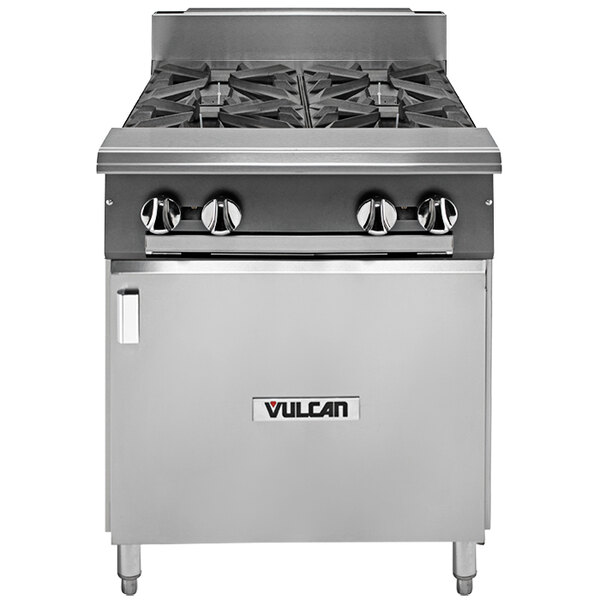 Vulcan V4B24B-LP V Series Liquid Propane 4 Burner 24" Heavy-Duty Range ...