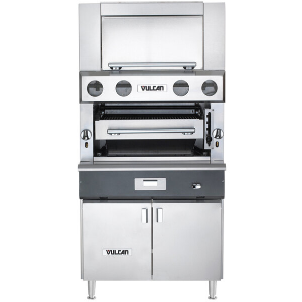 Vulcan VBB1BF-LP Liquid Propane Upright Ceramic Broiler with Cabinet ...