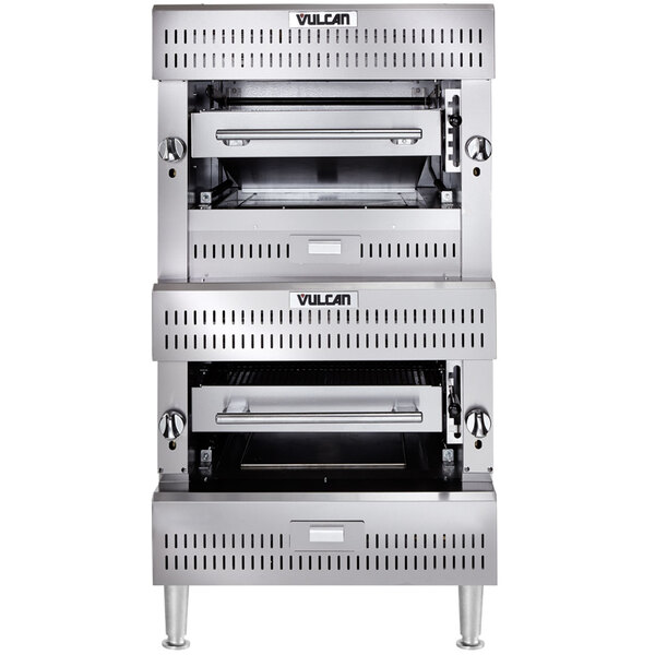 Vulcan VIR2-LP Liquid Propane Double Upright Infrared Broiler - 200,000 BTU