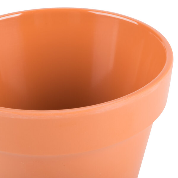 American Metalcraft MELPOT8 8 oz. Terra Cotta Melamine Pot