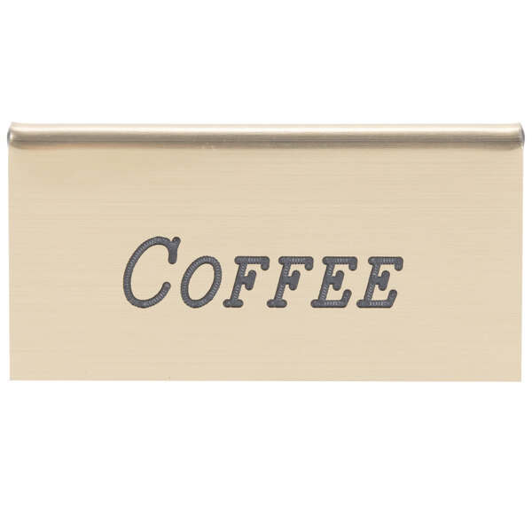 Cal-Mil 228-1-11 Gold Coffee Beverage Tent - 3" x 1" x 1 1/2"