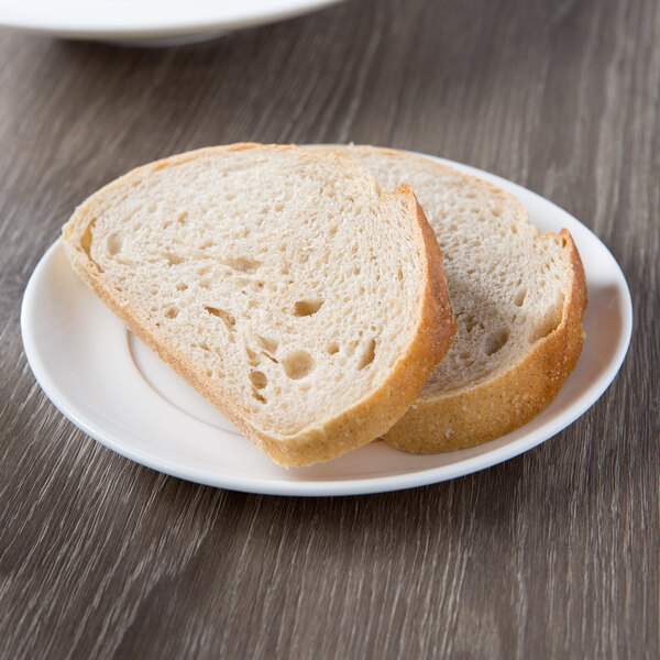 10 Strawberry Street RPM-5 Ricard 6 1/2" White Round Porcelain Bread ...