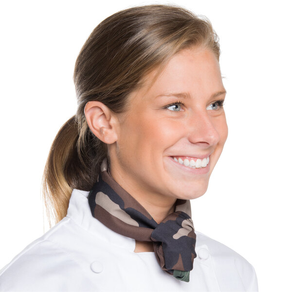 36" x 15" Camo (Camouflage) Chef Neckerchief / Bandana