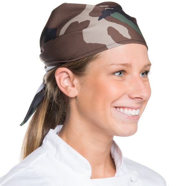 36" x 15" Camo (Camouflage) Chef Neckerchief / Bandana