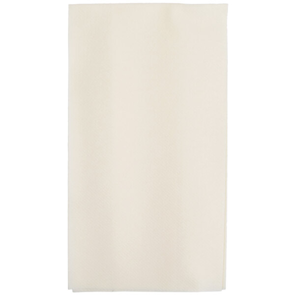 Hoffmaster 856803 Linen-Like 12" x 17" Ecru / Ivory 1/6 Fold Guest ...