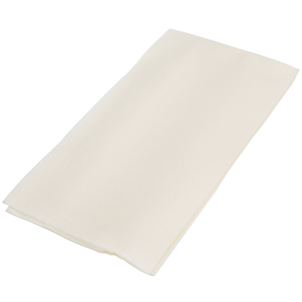 Hoffmaster 856803 Linen-Like 12" x 17" Ecru / Ivory 1/6 Fold Guest ...