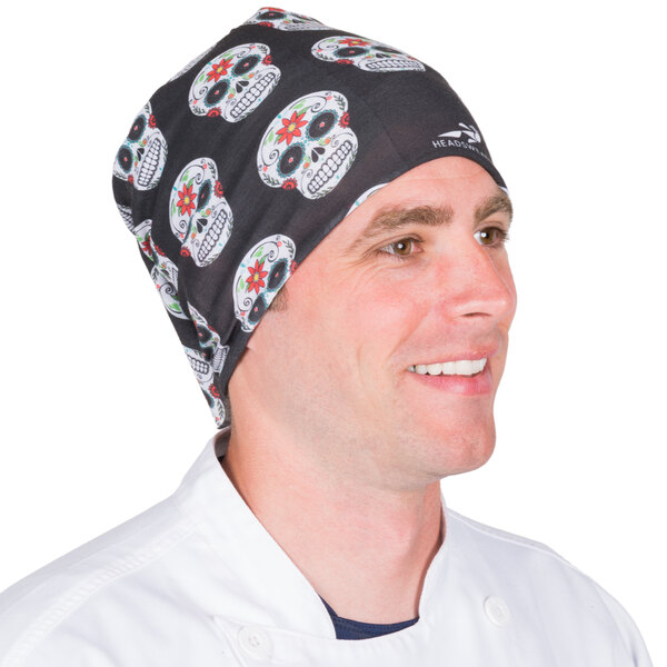 Headsweats Black Skull Full Ultra Band Headband