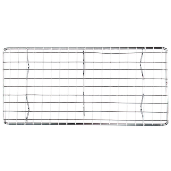 Choice 5" x 10" 1/3 Size Footed Pan Grate for Steam Table Pan