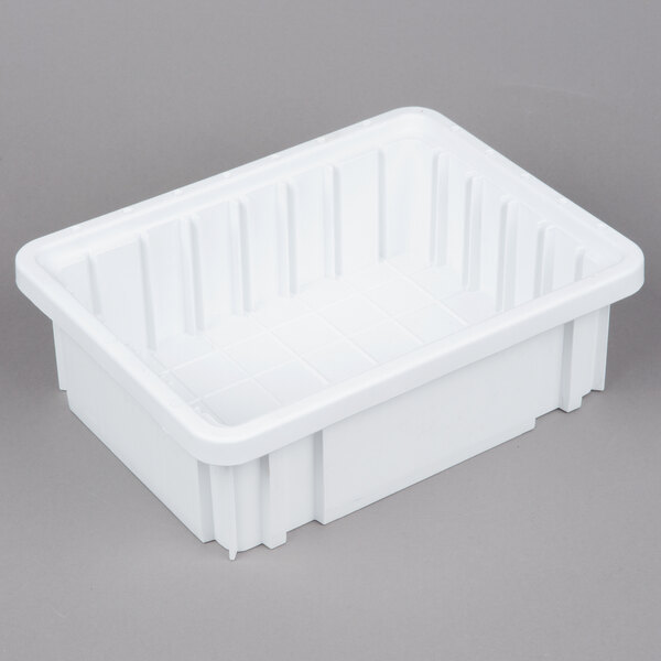Metro MTB91035W 11" x 8" x 4" White Divider Tote Box