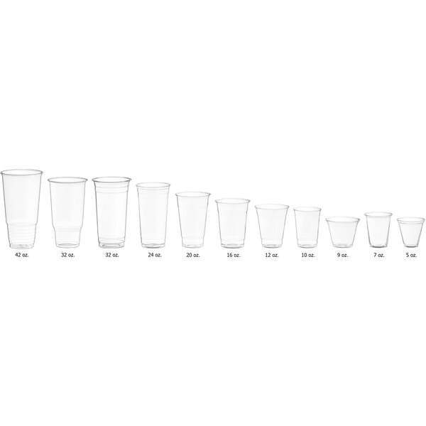 Choice 32 oz. Clear PET Plastic Cold Cup - 50/Pack