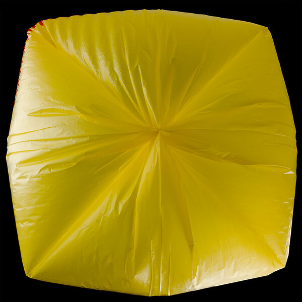 44 Gallon 17 Microns 37" x 50" High Density Yellow Infectious Linen ...