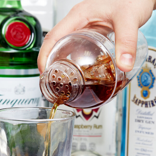 Fineline 4101-CL Quenchers 7 oz. Disposable Clear Plastic Shaker - 24/Case