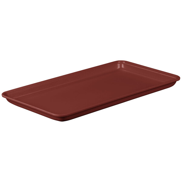 MFG Tray 335001 1247 9" x 18" Burgundy Fiberglass Supreme Display Tray