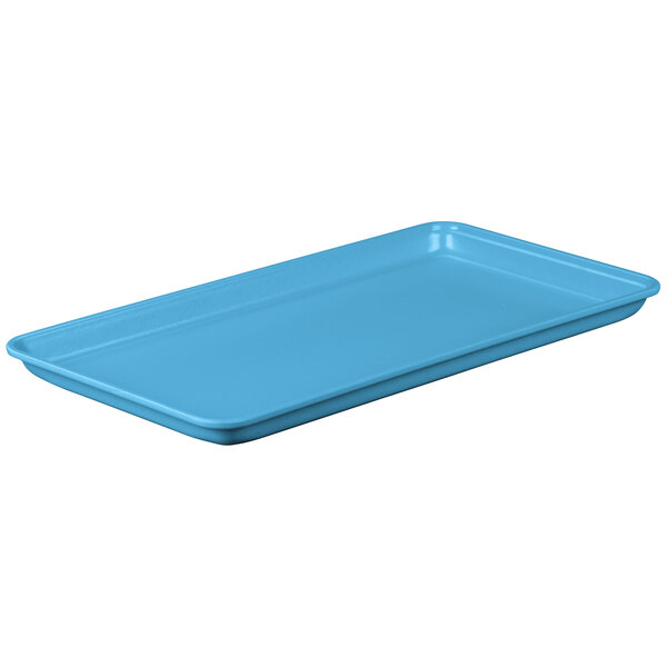 MFG Tray 335001 1420 9" x 18" Sky Blue Fiberglass Supreme Display Tray
