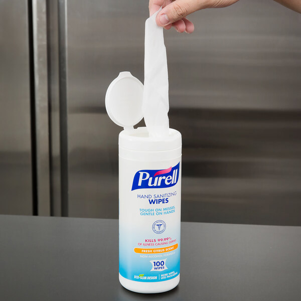 Purell® Sanitizing Wipes 100 Count Canister
