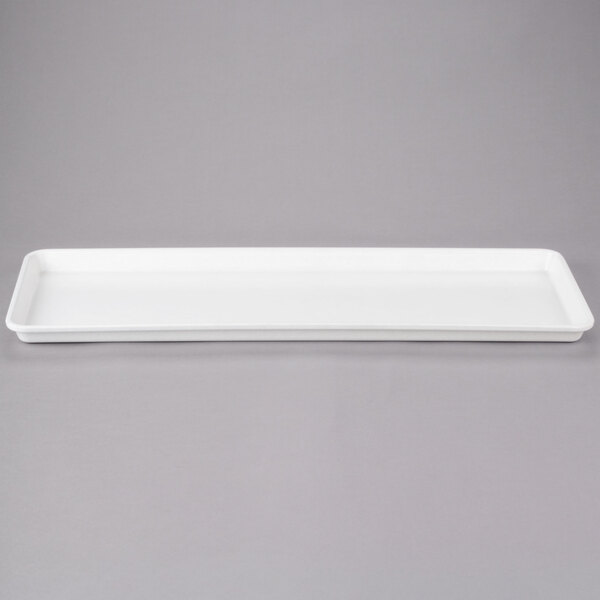 MFG Tray 333001 1537 9" x 26" White Fiberglass Supreme Display Tray