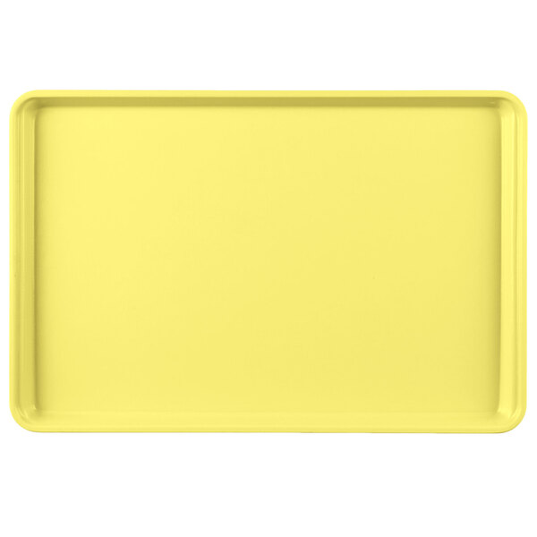 MFG Tray 334001 1520 12" x 18" Yellow Fiberglass Supreme Display Tray
