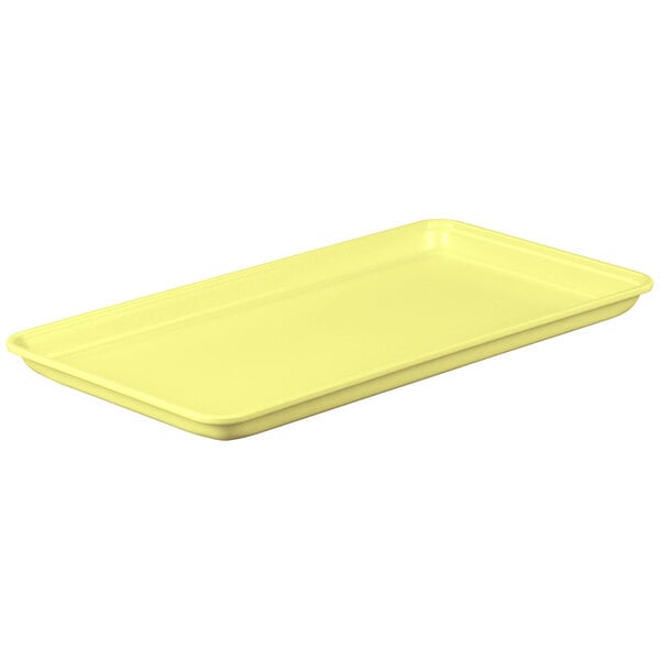 MFG Tray 335001 1520 9" x 18" Yellow Fiberglass Supreme Display Tray