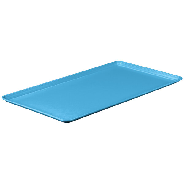 MFG Tray 337001 1420 12 1/2" x 24" Sky Blue Fiberglass Supreme Display Tray