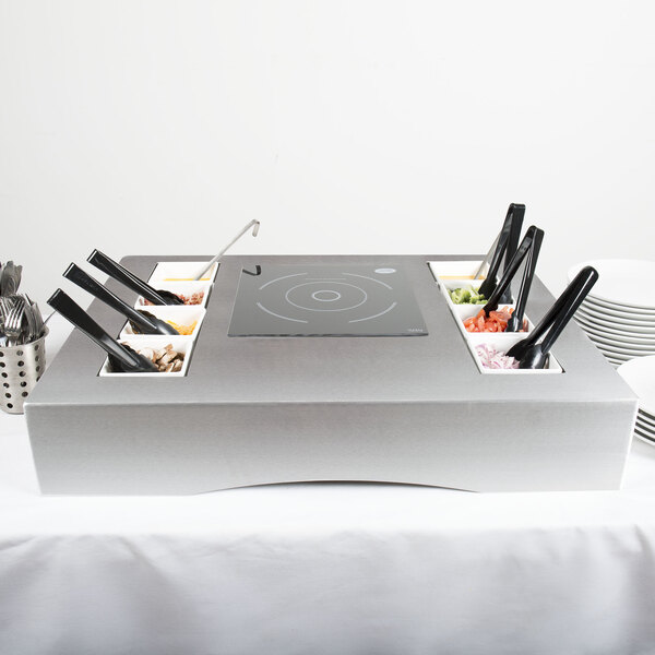 Tablecraft CWACTION1BRA 31 3/8" x 25 1/4" x 5 3/4" Brushed Aluminum ...