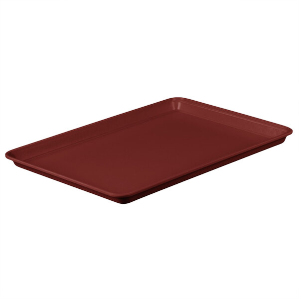 MFG Tray 334001 1247 12" x 18" Burgundy Fiberglass Supreme Display Tray