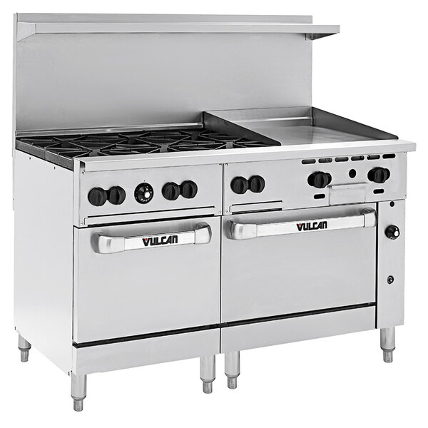 Vulcan 60SC-6B24GTP Endurance Liquid Propane 6 Burner 60" Range with 24 ...