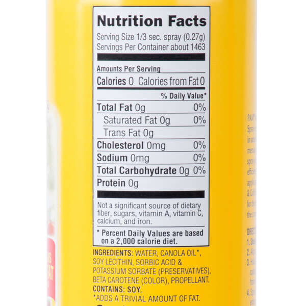 PAM 17 oz. Saute & Grill Release Spray - 6/Case