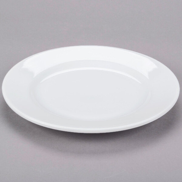 Libbey 911194002 Reflections 10 7/8" Aluma White Porcelain Plate - 12/Case