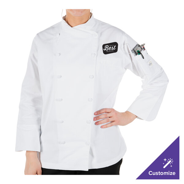 Mercer Culinary Renaissance® Women's Lightweight White Executive ...