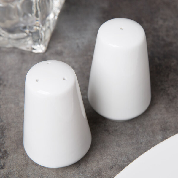 Libbey 911194500 Reflections Aluma White Porcelain Salt Shaker - 36/Case
