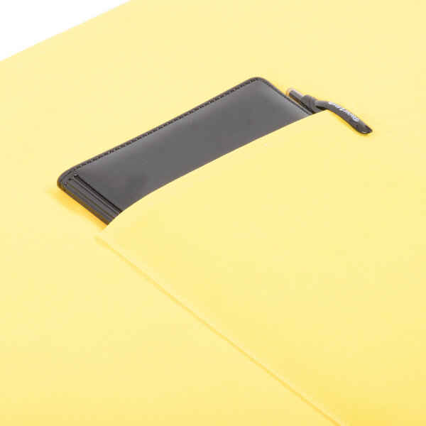 Intedge Yellow Poly-Cotton Bistro Apron with 2 Pockets - 38" x 33.5"