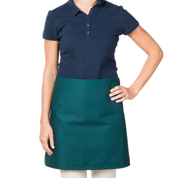 Intedge Hunter Green Poly-Cotton 4-Way Waist Apron - 38" x 34"