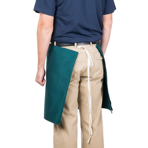 Intedge Hunter Green Poly-Cotton 4-Way Waist Apron - 38" x 34"