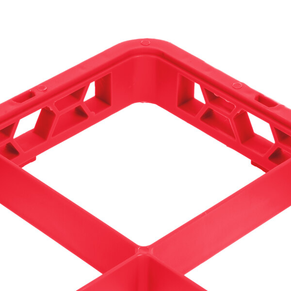Carlisle RE9C05 OptiClean 9 Compartment Red Color-Coded Glass Rack Extender