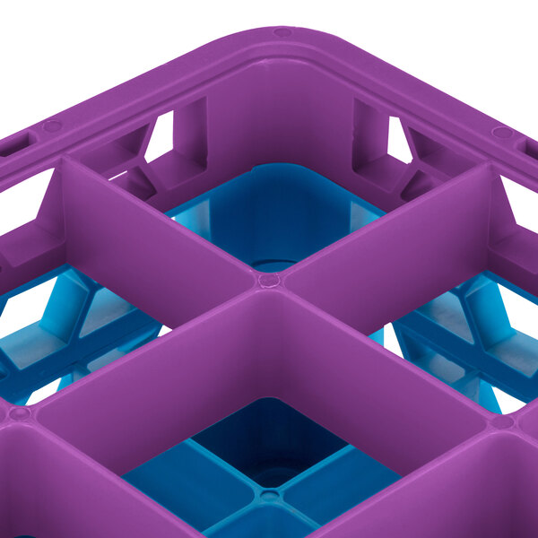 Carlisle RG16-4C414 OptiClean 16 Compartment Lavender Color-Coded Glass ...