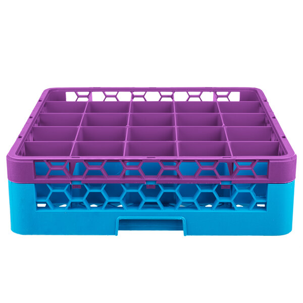 Carlisle RG25-1C414 OptiClean 25 Compartment Lavender Color-Coded Glass ...