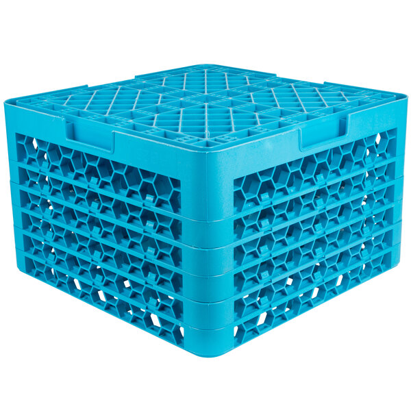 Carlisle RG25-514 OptiClean 25 Compartment Glass Rack with 5 Extenders