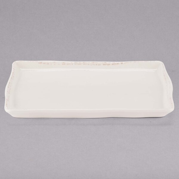 Libbey Farmhouse 11" x 7" Rectangular Cream Porcelain Tray / Platter ...