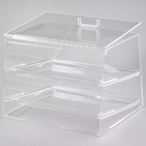 Cal-Mil 254 Classic Two Tier Acrylic Display Case with Rear Door - 15 ...