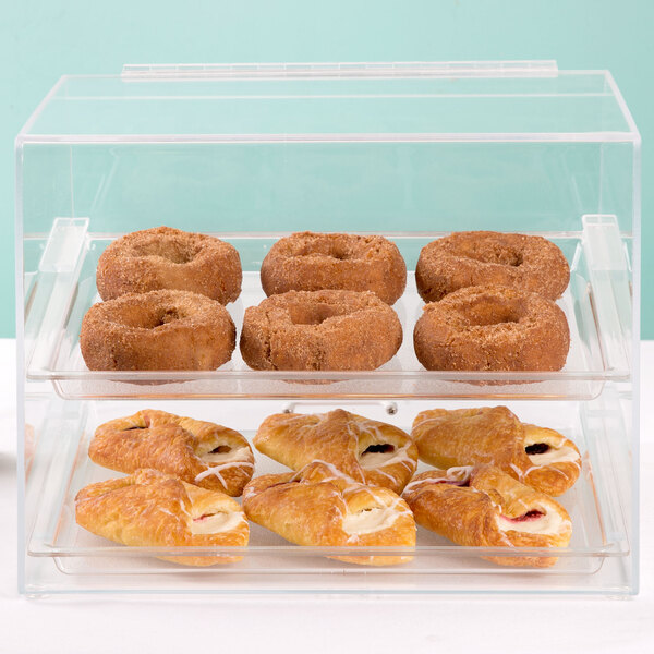Cal-Mil 254 Classic Two Tier Acrylic Display Case with Rear Door - 15 ...