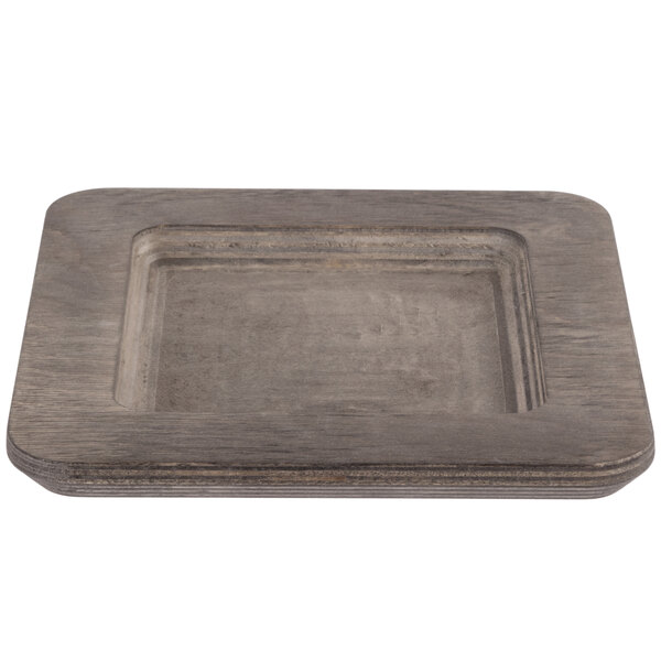 Lodge U5WP 7 3/4" Square Wood Underliner with Walnut Finish