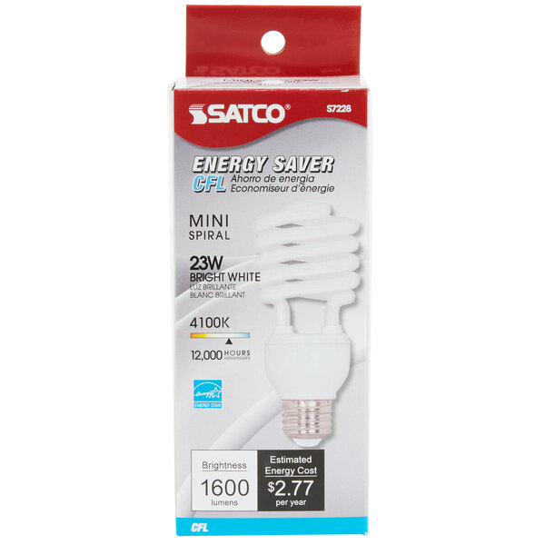 Satco S7228 23 Watt (100 Watt Equivalent) Cool White Compact ...