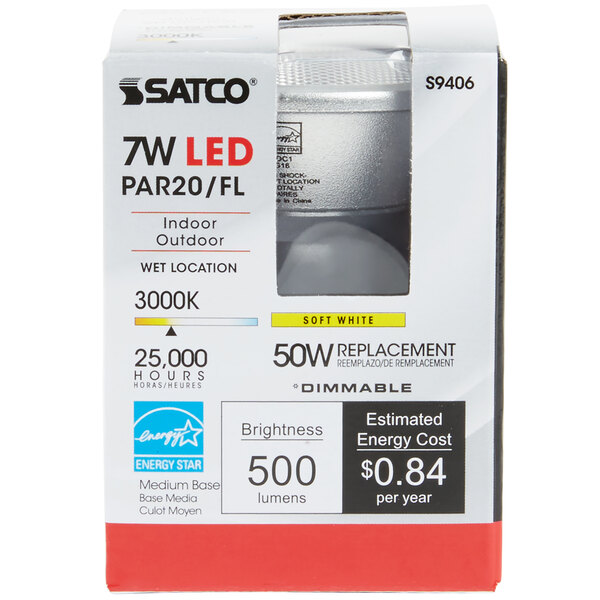 Satco S9406 7 Watt (50 Watt Equivalent) Warm White Indoor/Outdoor LED ...