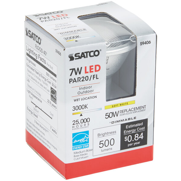 Satco S9406 7 Watt (50 Watt Equivalent) Warm White Indoor/Outdoor LED ...