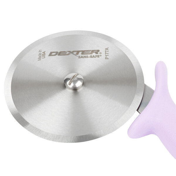 Dexter-Russell 18023P 4" Sani-Safe Purple Allergen-Free Handle Pizza Cutter